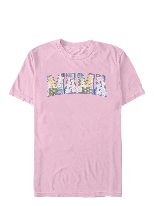 Disney Mama Collegiate Fabric Pattern Graphic T-shirt - Blossom