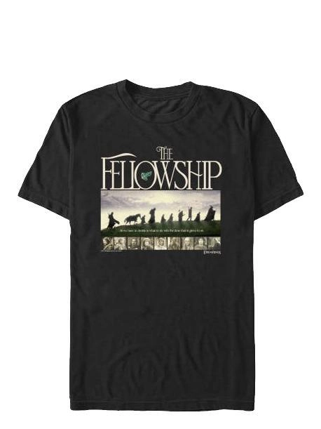 THE LORD OF THE RINGS The Fellowship Scene Graphic T-shirt - Black