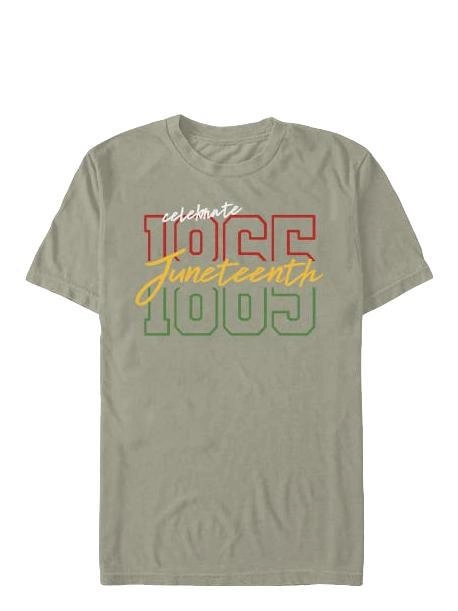 LOST GODS Celebrate Juneteenth 1865 Short Sleeve Graphic T-shirt - Sandstone