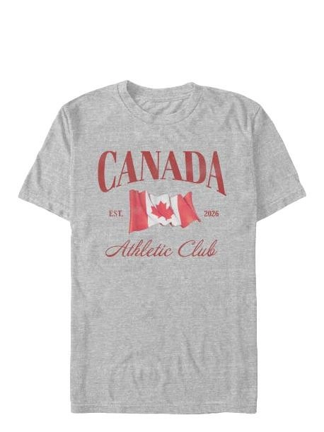 LOST GODS Canada Athletic Club Est 2026 Short Sleeve Graphic T-shirt - Athletic Heather