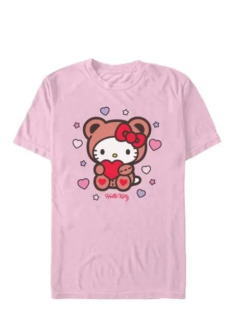 HELLO KITTY Cute Valentine Bear Graphic T-shirt - Blossom