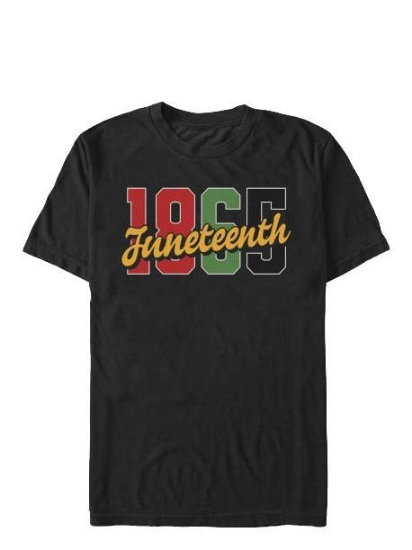 LOST GODS 1865 Juneteenth Retro Short Sleeve Graphic T-shirt - Black