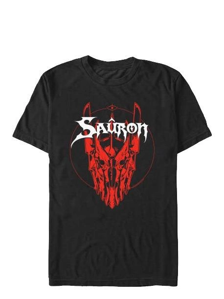 THE LORD OF THE RINGS Sauron Red Head Graphic T-shirt - Black