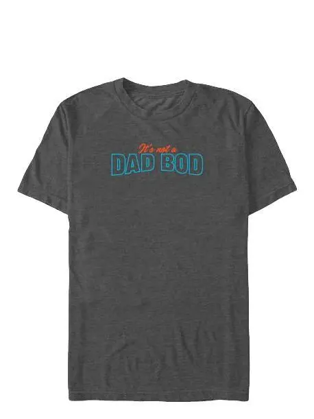 LOST GODS It's Not A Dad Bod Quote Graphic T-shirt - Dark Heather