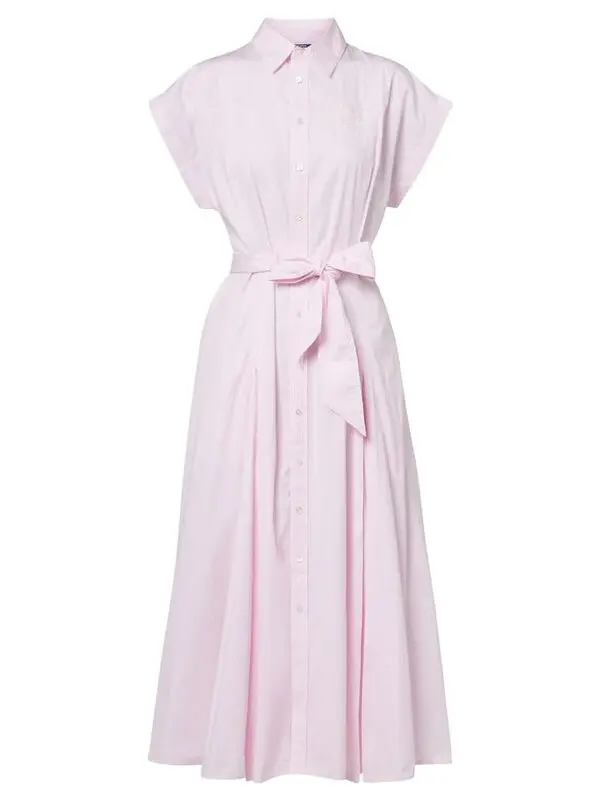 Polo Ralph Lauren Cotton Poplin Shirt Dress - Pink