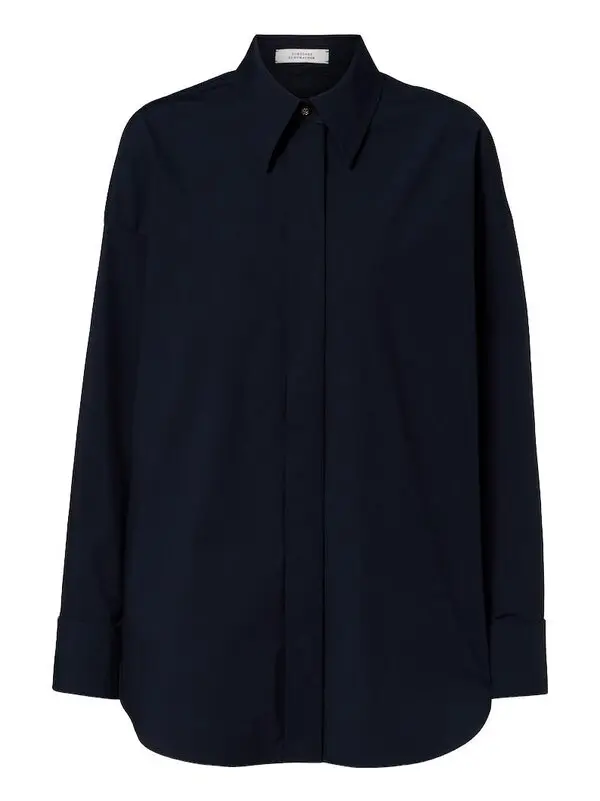 Dorothee Schumacher Poplin Power Ii Cotton-blend Shirt - Blue