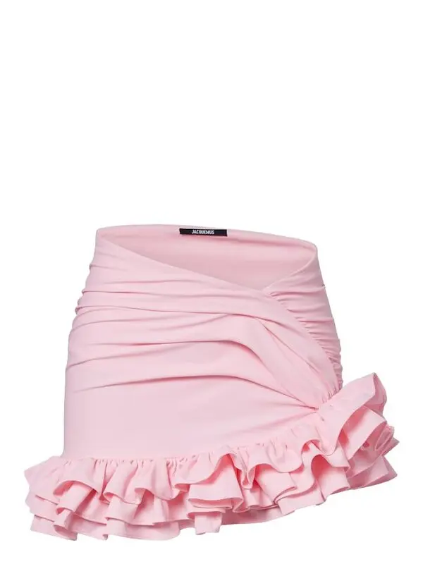 Jacquemus Playa Ruffled Mini Skirt - Pink
