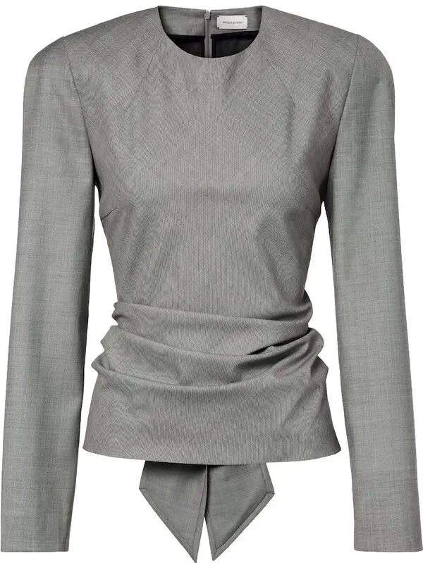 Magda Butrym Wool Blouse - Grey