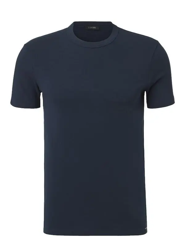 TOM FORD Cotton-blend Jersey T-shirt - Blue