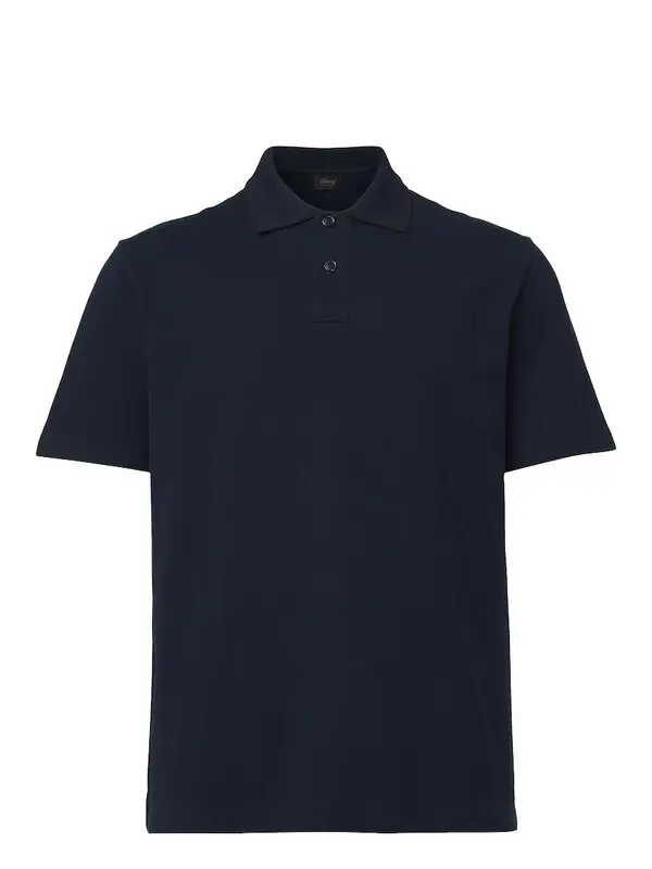 Brioni Cotton Piqué Polo Shirt - Blue