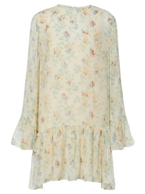 Ulla Johnson Emmeline Floral Silk Chiffon Mini Dress - Multicoloured