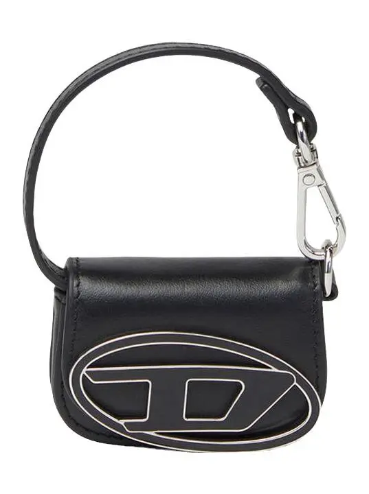 DIESEL® Micro 1dr Leather Bag Charm - Black