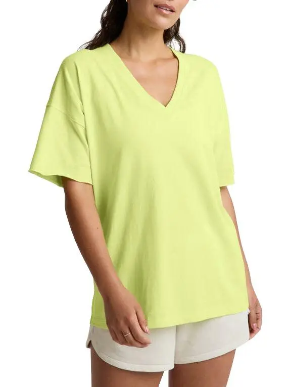 Beyond Yoga Softknit Oversize V-neck T-shirt - Electric Lime