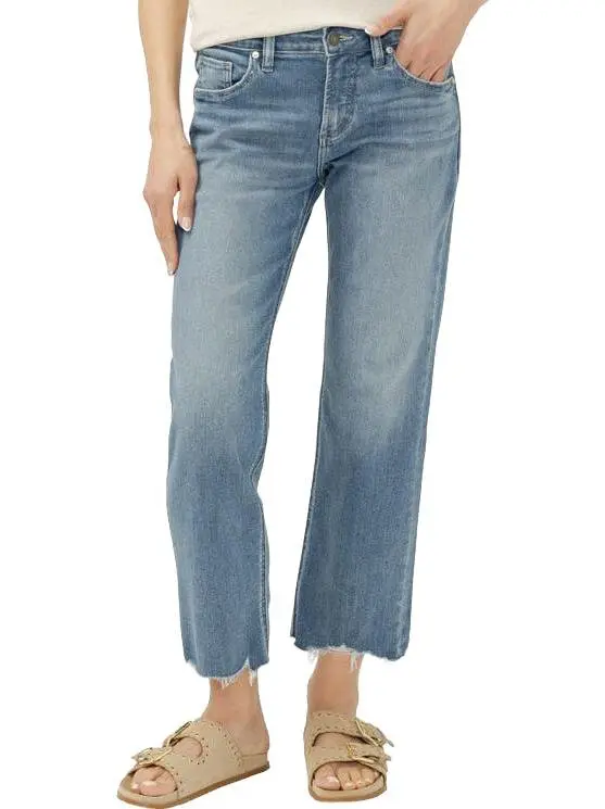 SILVER JEANS CO. Chelsea Frayed Boyfriend Jeans - Kickin It