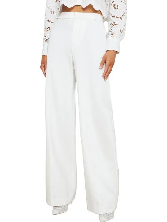 L'Agence Livvy Straight Leg Pants - White
