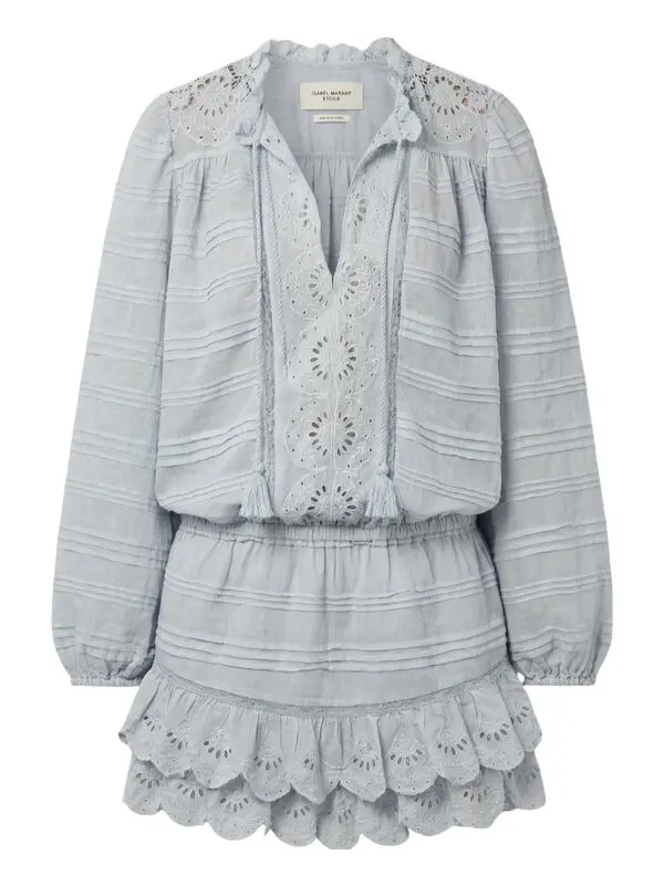 Isabel Marant Étoile Embroidered Mini Dress - Light Blue