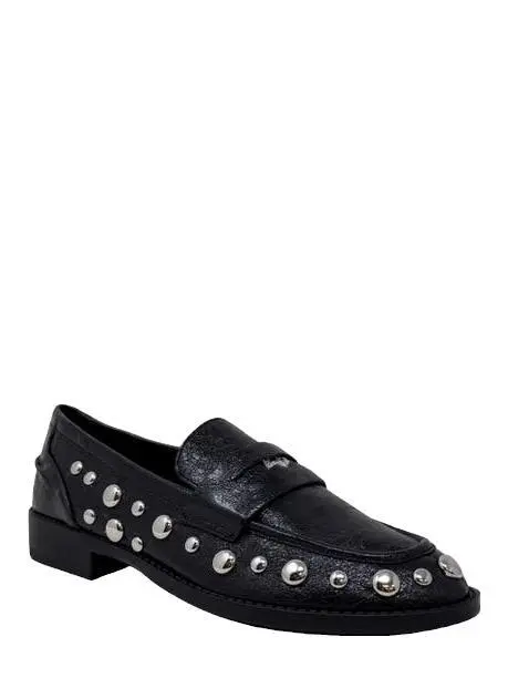 SHU SHOP Trisha Studded Loafers - Charcoal