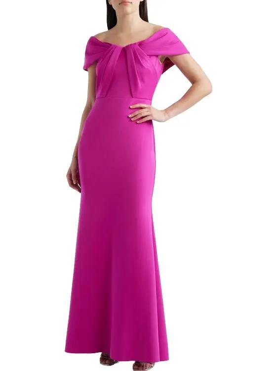Eliza J Off-the-shoulder Mermaid Gown - Orchid