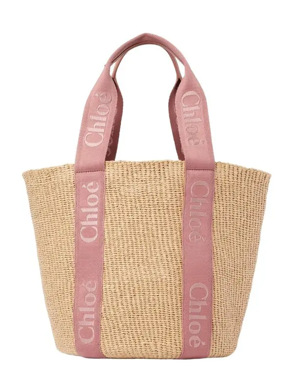 Chloé Woody Large Tote Bag - Nude
