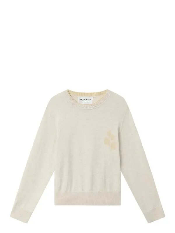 ETOILE Lanta Knit Sweater - Light Grey-light Yellow