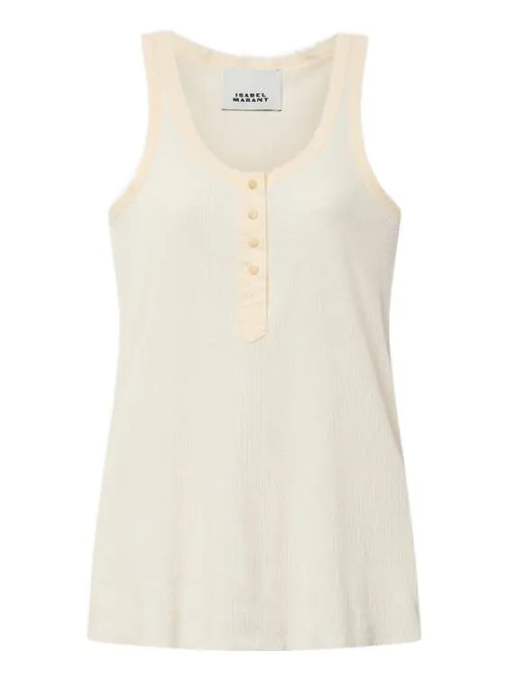 Isabel Marant Étoile Ribbed Silk Blend Tank Top - Ecru