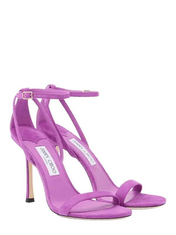JIMMY CHOO Moza Suede Sandals - Purple