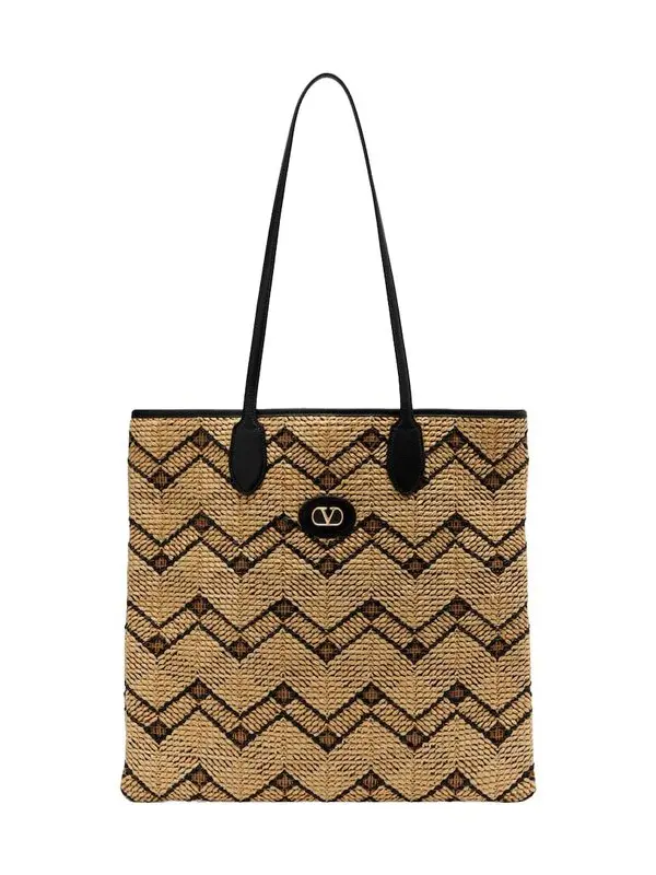 Valentino Garavani Vlogo N/s Medium Tote Bag - Beige