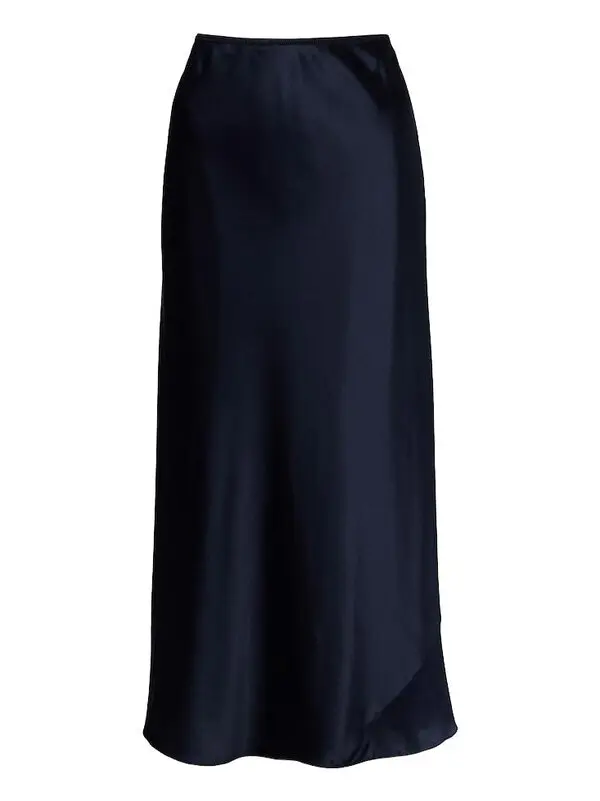 Dorothee Schumacher Silk-blend Satin Slip Skirt - Blue