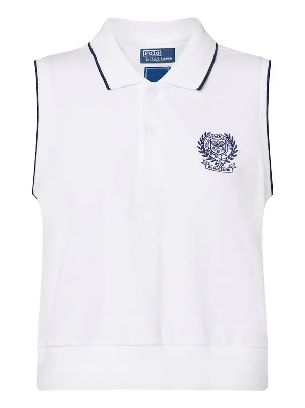 Polo Ralph Lauren Wimbledon Cotton-blend Piqué Top - White