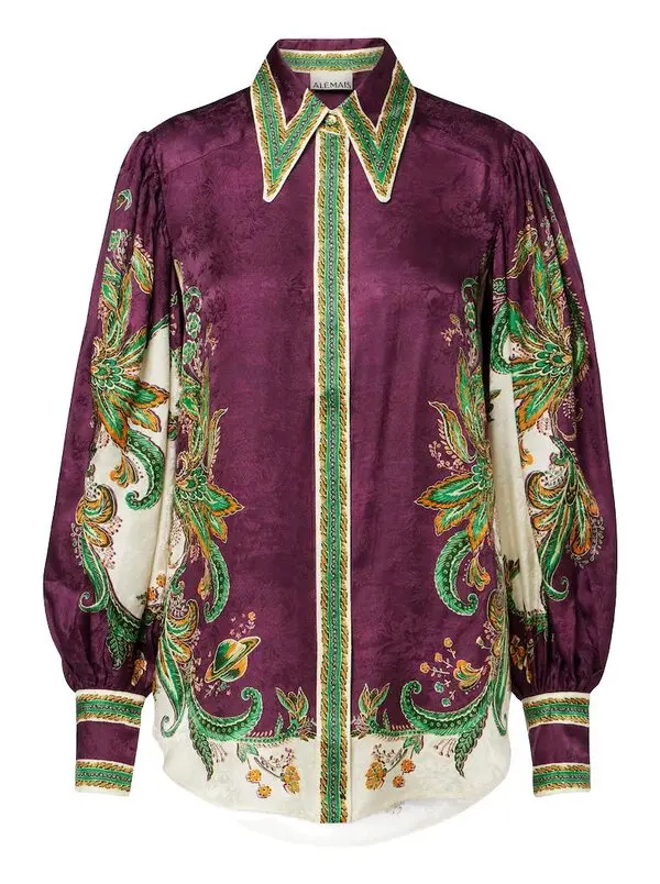 ALEMAIS Ruthie Printed Silk Blend Shirt - Multicoloured
