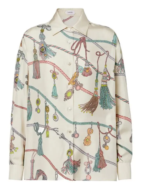 Versace Printed Silk Twill Shirt - Multicoloured