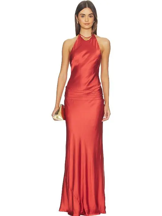 Bec & Bridge Quentin Racer Maxi Dress - Paprika