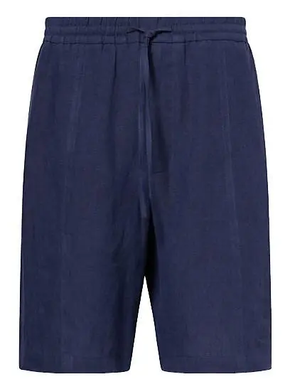 Emporio Armani Bermuda Linen Shorts - Outer Space