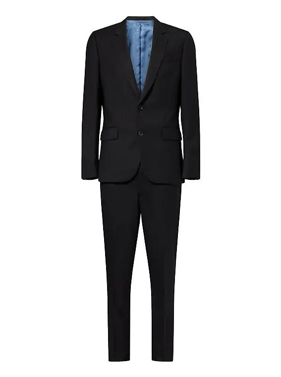 Paul Smith Suit To Travel In Wool Suit - Black