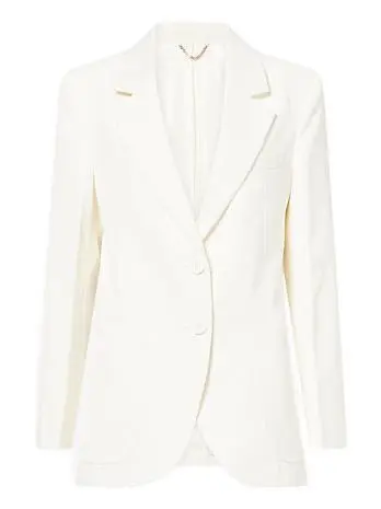 Victoria Beckham Katherine Single-breasted Woven Blazer - Ivory