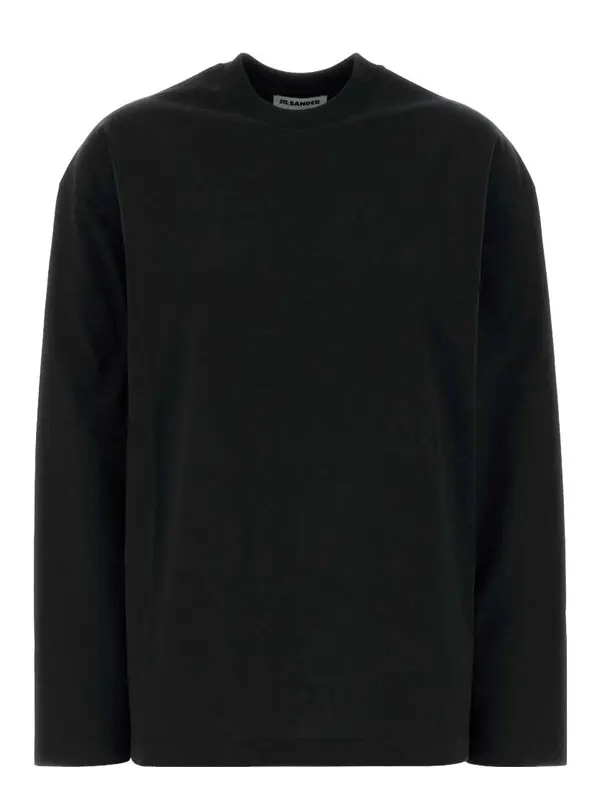 JIL SANDER Logo Cotton T-shirt - Black