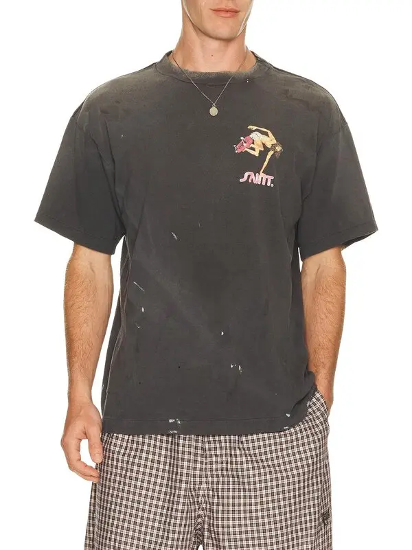SAINT MXXXXXX Skate Short Sleeve Tee - Black