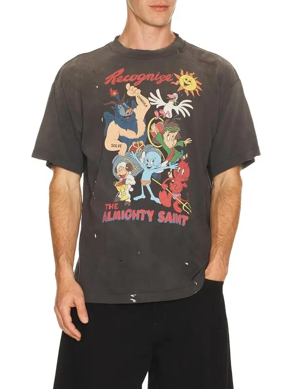 SAINT MXXXXXX Almithy Saint Short Sleeve Tee - Black