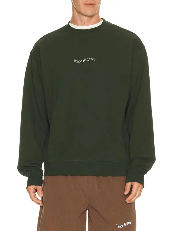 MUSEUM OF PEACE & QUIET Wordmark Lightweight Sweater - Forest