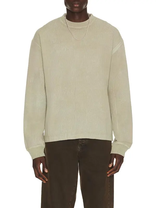 AGOLDE Long Sleeve Asha Shirt In Green - Delta