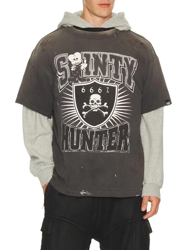 SAINT MXXXXXX Sainty Hunter X Bounty Hunter Short Sleeve Tee - Black