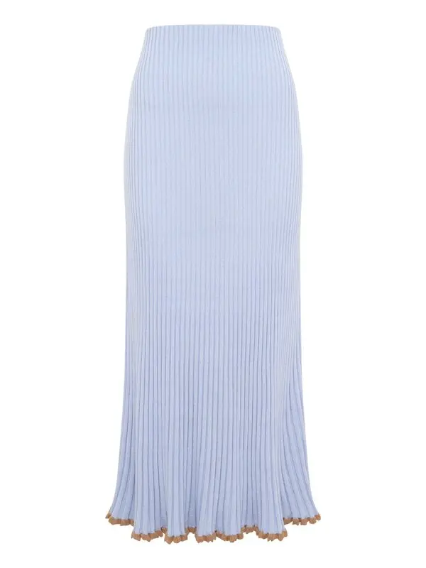 Gabriela Hearst Kavya Knit Skirt - Halogen Blue