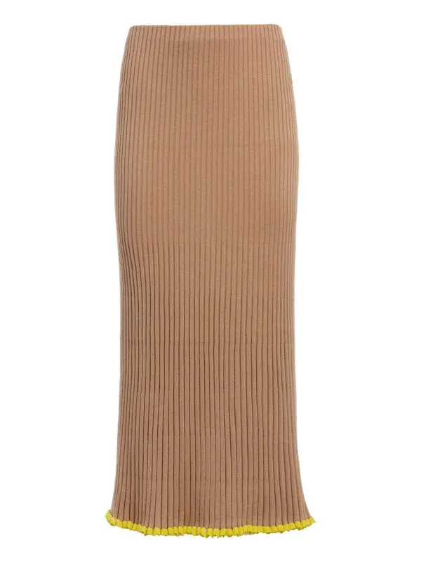 Gabriela Hearst Kavya Knit Maxi Skirt In Cashmere Silk - Camel