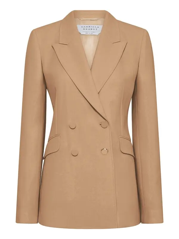 Gabriela Hearst Stephanie Virgin Wool Crepe Blazer - Camel