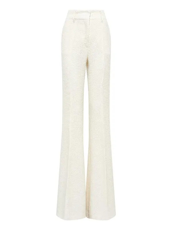 Gabriela Hearst Rhein Silk Boucle Pants - Ivory