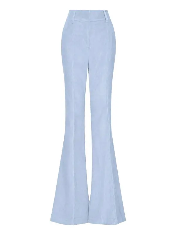 Gabriela Hearst Ianthe Flare Pant In Sea Island Cotton Corduroy - Light Blue