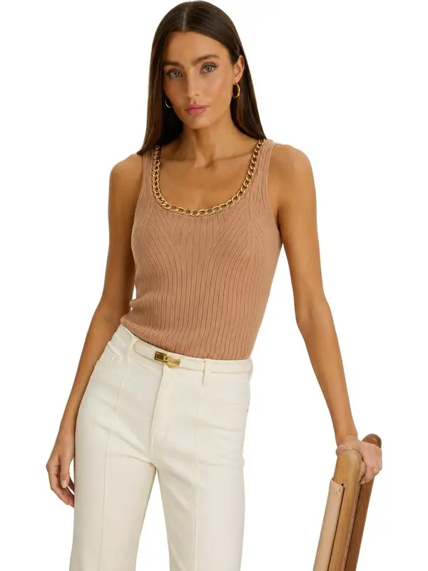 THE NOLI SHOP Millie Knit Tank - Mocha