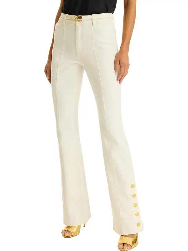 THE NOLI SHOP Veronica Button Jean - Ivory