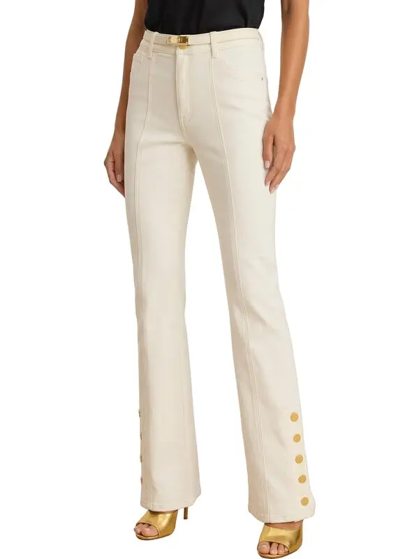 THE NOLI SHOP Veronica Button Jean - Ivory