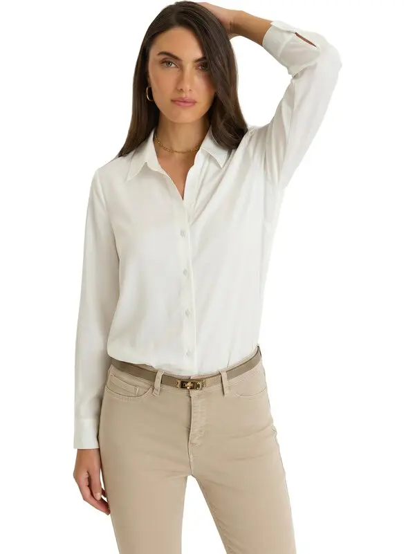 THE NOLI SHOP Sara Silk Blouse - White